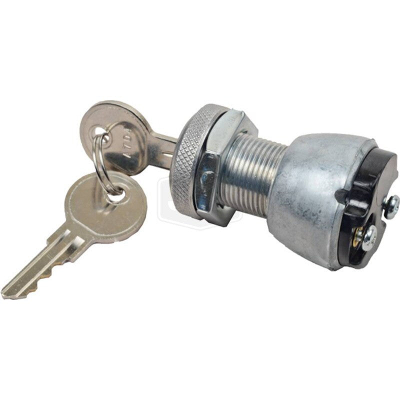 12V Ignition Switch with 2 Positions, Off-On, 10 Amp, Threaded Mount ...