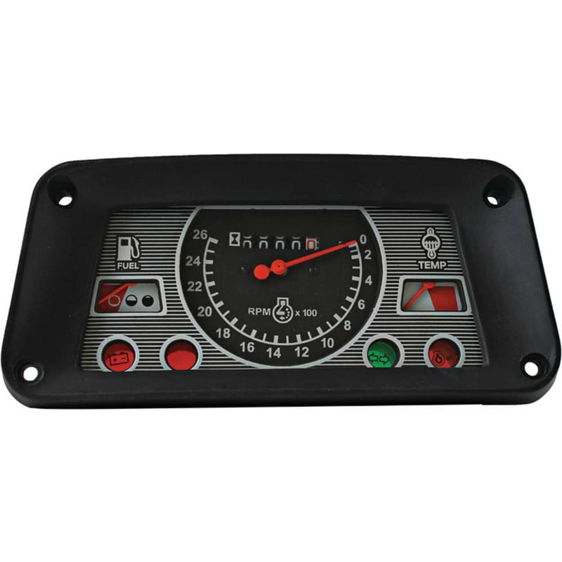 Multi-Gauge Panel for Ford Tractors, Black Bezel & Face, CW Tachometer ...