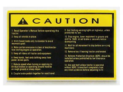 Caution Decal - Yellow & Black 7-1/8 x 4-1/2'' for Allis Chalmers ...