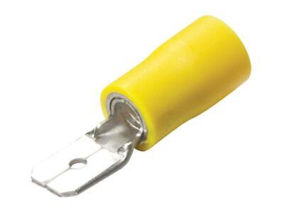 Pre Insulated Double Grip Male Spade Terminal 6.3mm Yellow 24A 300V ...