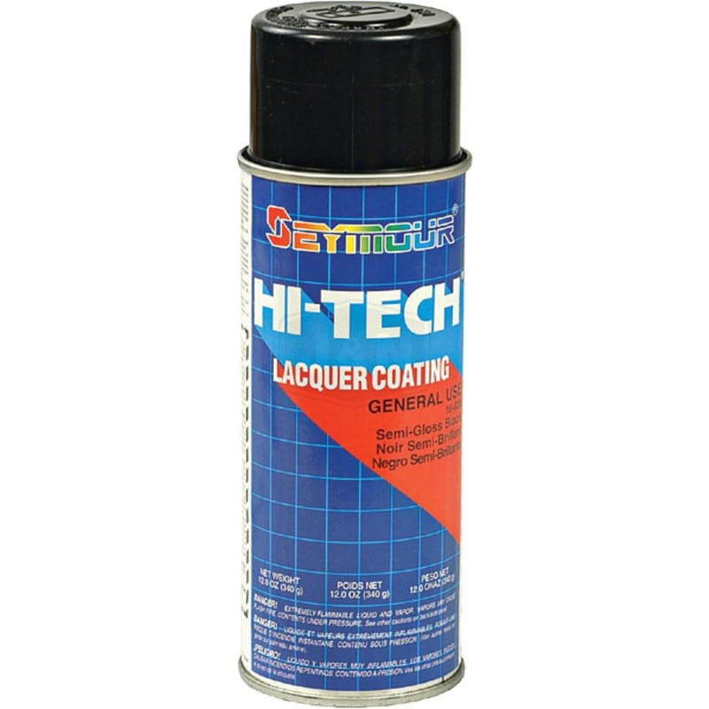 Semi-Gloss Black Lacquer Spray Paint - 16 oz, Sag-Free Finish, 6 Cans ...