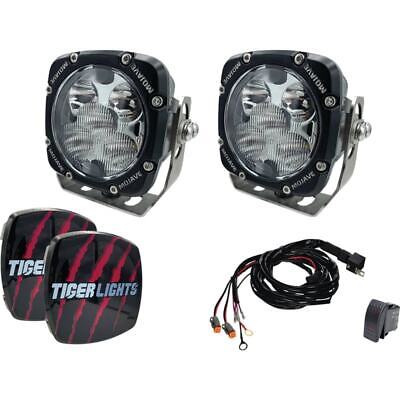 Dual 4" LED Racing Light Kit - 5000 Lumens, Spot/Flood, Heavy-Duty Hou ...