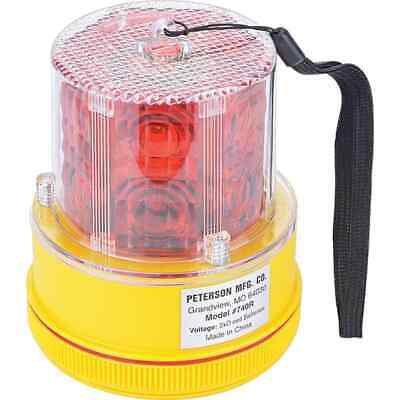LED Red Warning Beacon Light 4" Battery-Powered Magnetic Mount Portabl ...