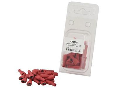 Pre Insulated Female Spade Terminals 6.3mm Red - 25 Pack, 10A, 300V ...