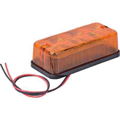 LED Turn Light 12V Amber Rectangular Lamp 3 LEDs Low Profile Mount ...